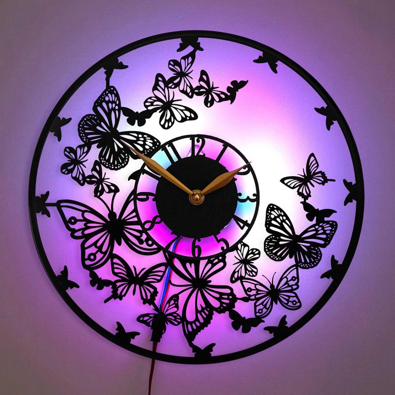 Butterfly Clock - Etsy