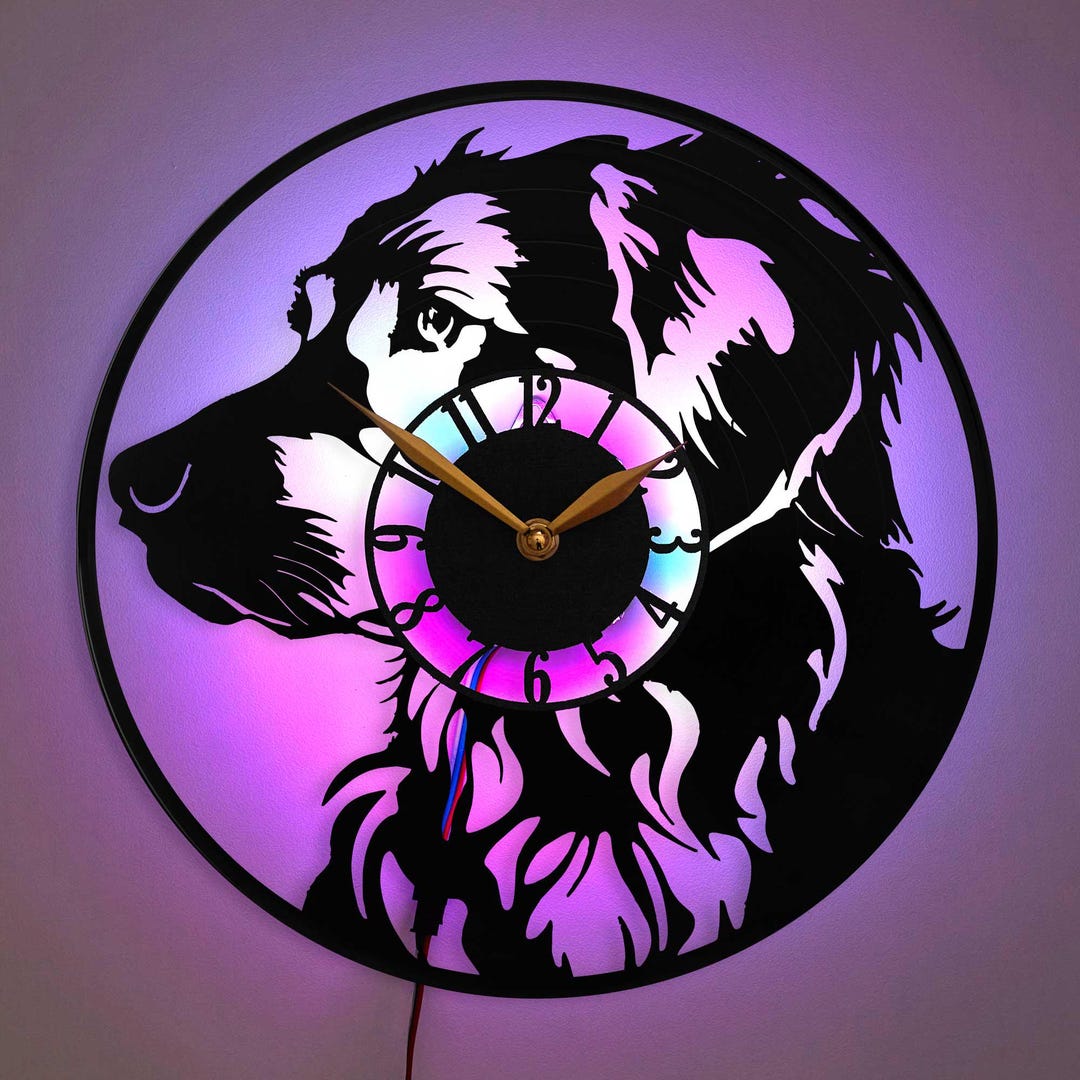 Golden Retriever Clock, Golden Retriever Decor, Dog Wall Clock, Golden ...