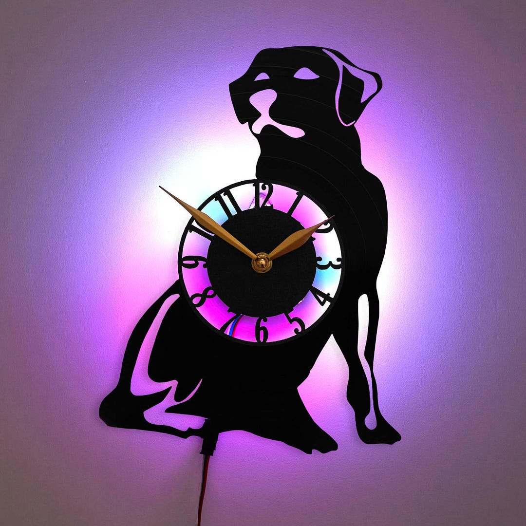 Retriever Clock, Labrador Wall Clock, Labrador Decor Clock, Pet Lover ...