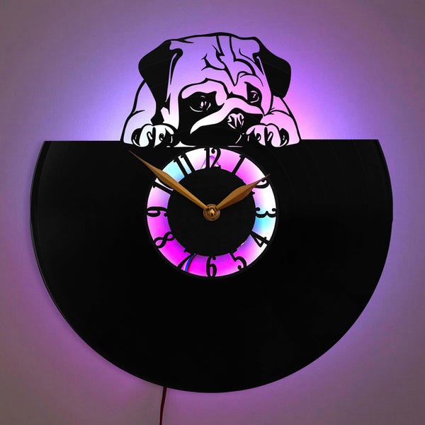 Pug Clock - Etsy