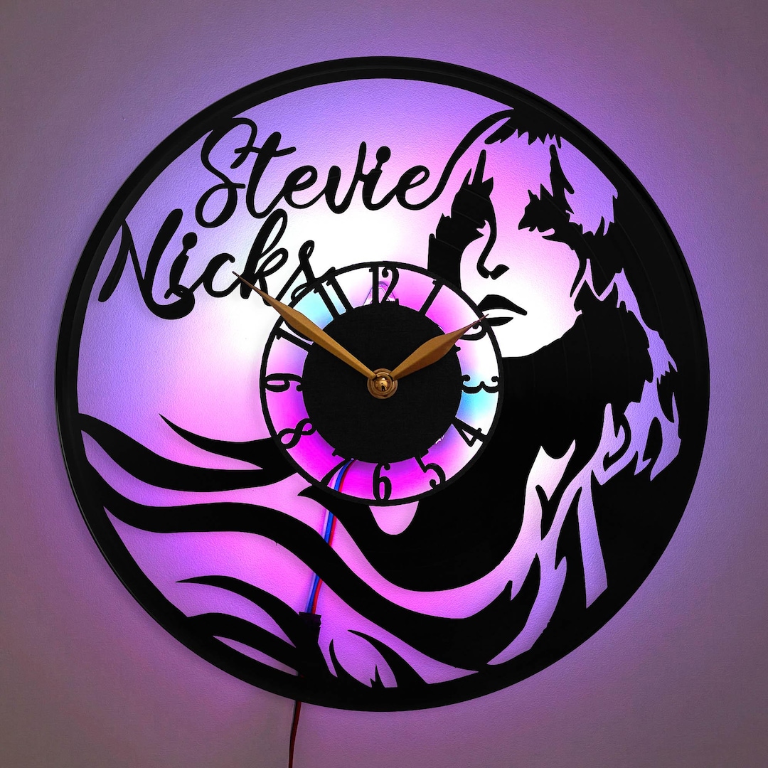 Stevie Nicks Clock, Stevie Nicks Gift, Musician Wall Clock, Decorative ...