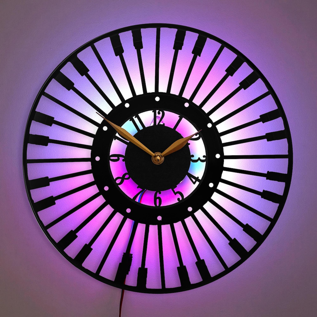 Piano Clock, Piano Decor, Musical Clock, Music Decor, Piano Art Clock ...