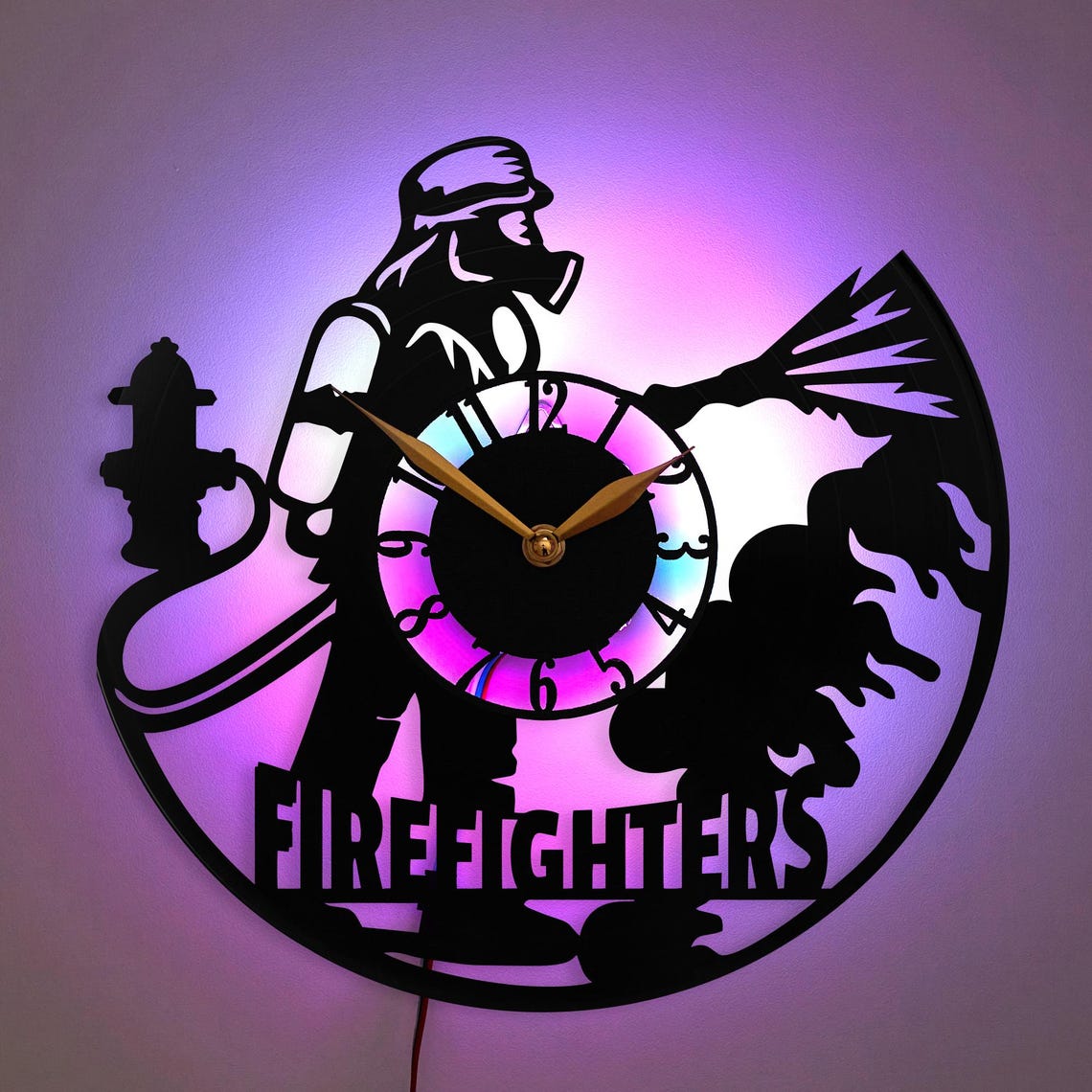 Fire Alarm Dispatcher Decor, Firefighter Clock, Firefighter Decor ...