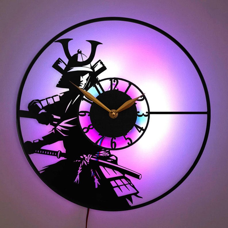 Samurai Clock, Japanese Warrior Decor - Etsy