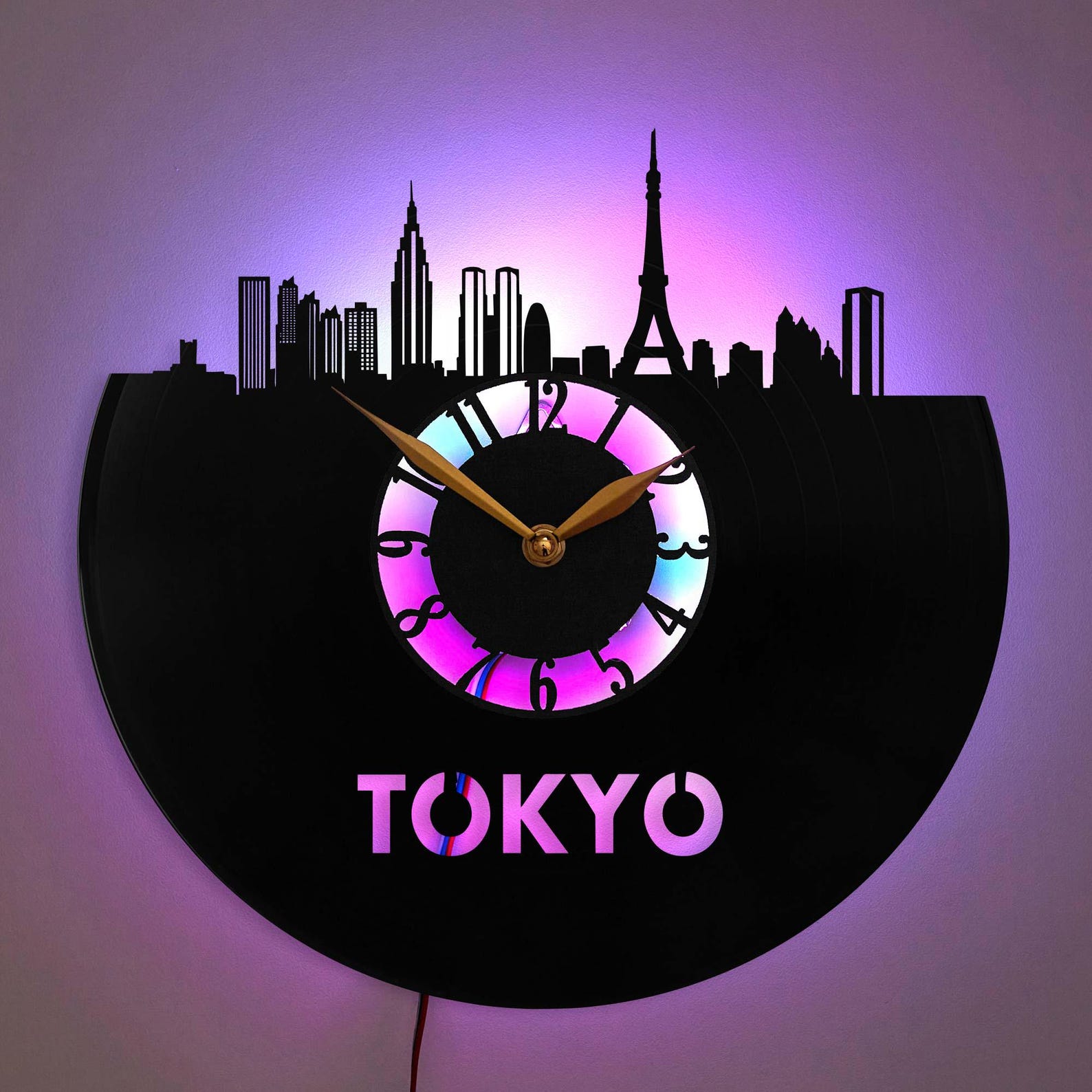 Tokyo Clock, Tokyo Gift, Cityscape Clock, Minimalist Modern Clock ...