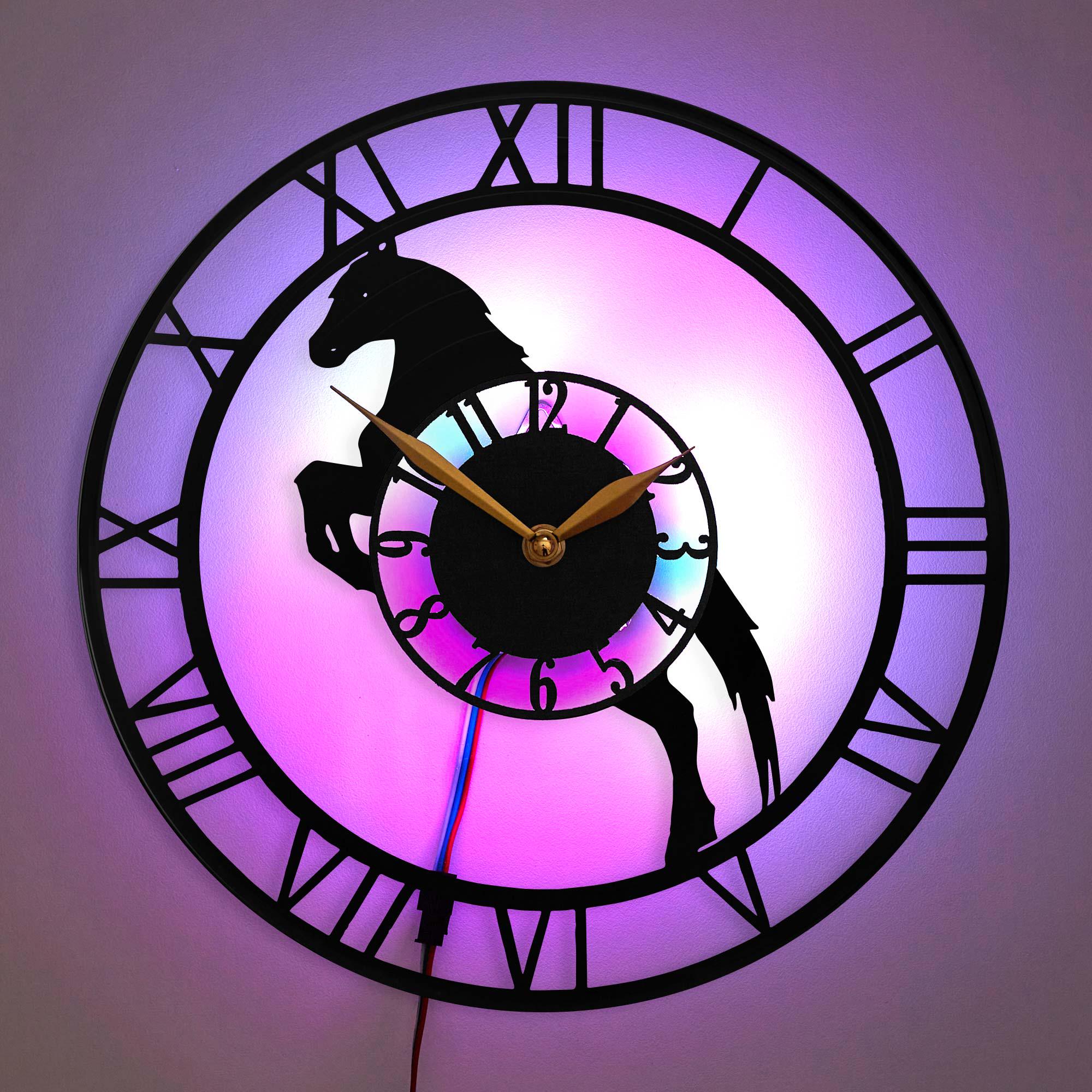 Horse Clock, Horse Silhouette Clock - Etsy