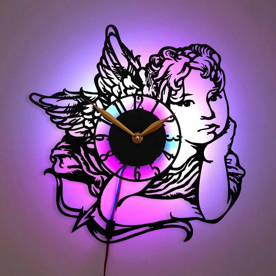 Angels Clock, Angelic Home Decor, Romantic Angel Clock, Decorative ...