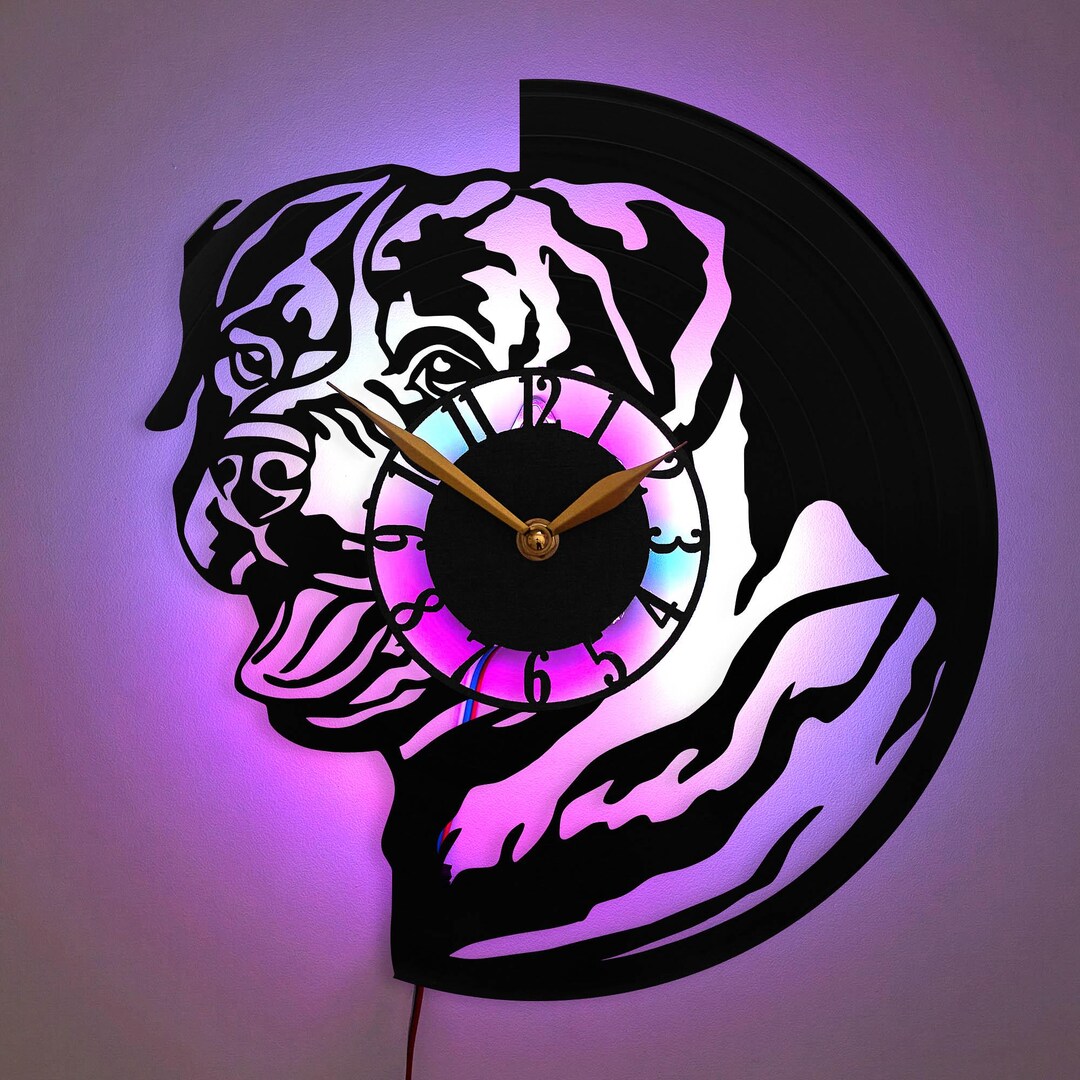 Rottweiler Clock, Rottweiler Gift, Dog Wall Clock, Pet Lover Clock ...
