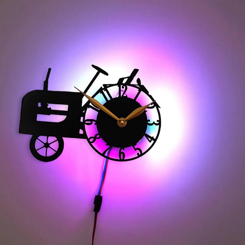 Tractor Clock, Tractor Decor, Tractor Gift, Minimalist Clock ...