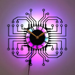Computer Clock, Tech Theme Clock, Electronics Clock, Computer Chip ...