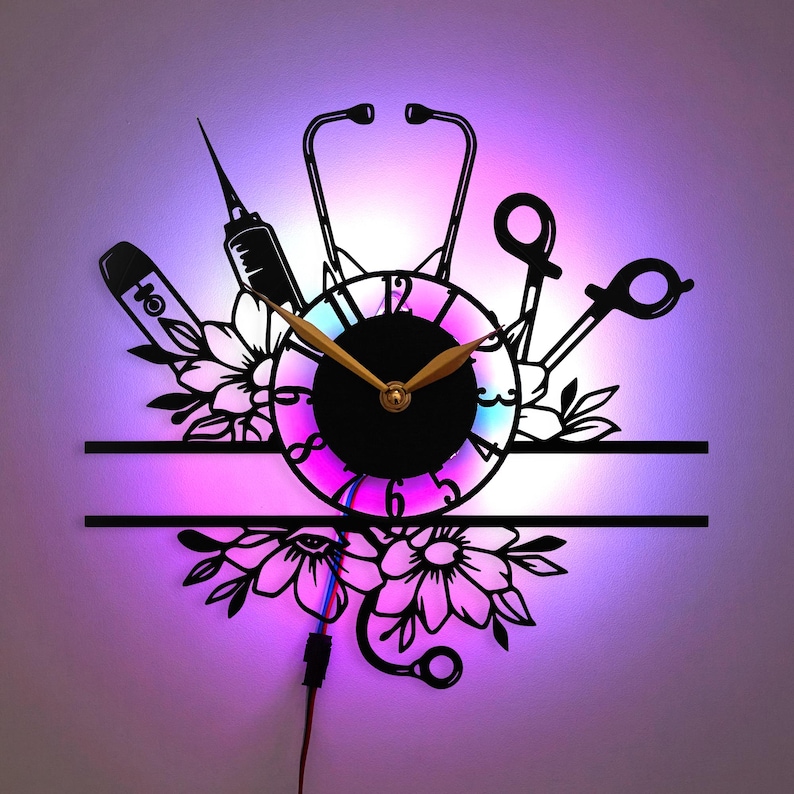 Nurse Office Clock, Medical Clock, Nurse Decor Clock, Doctor Wall Clock ...