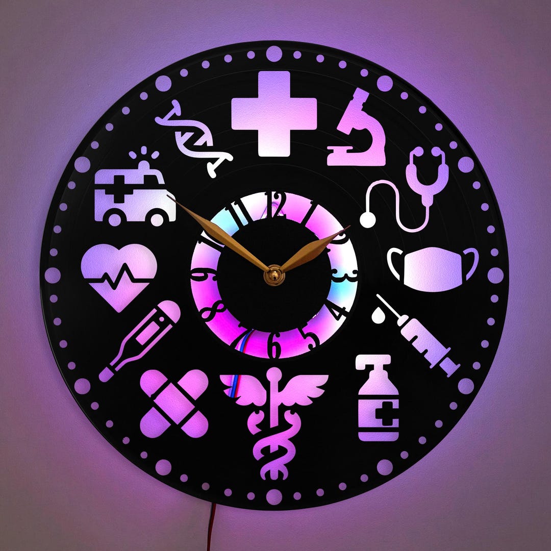 Nurse Office Clock, Nurse Office Gift, Medical Clock, Healthcare Clock ...