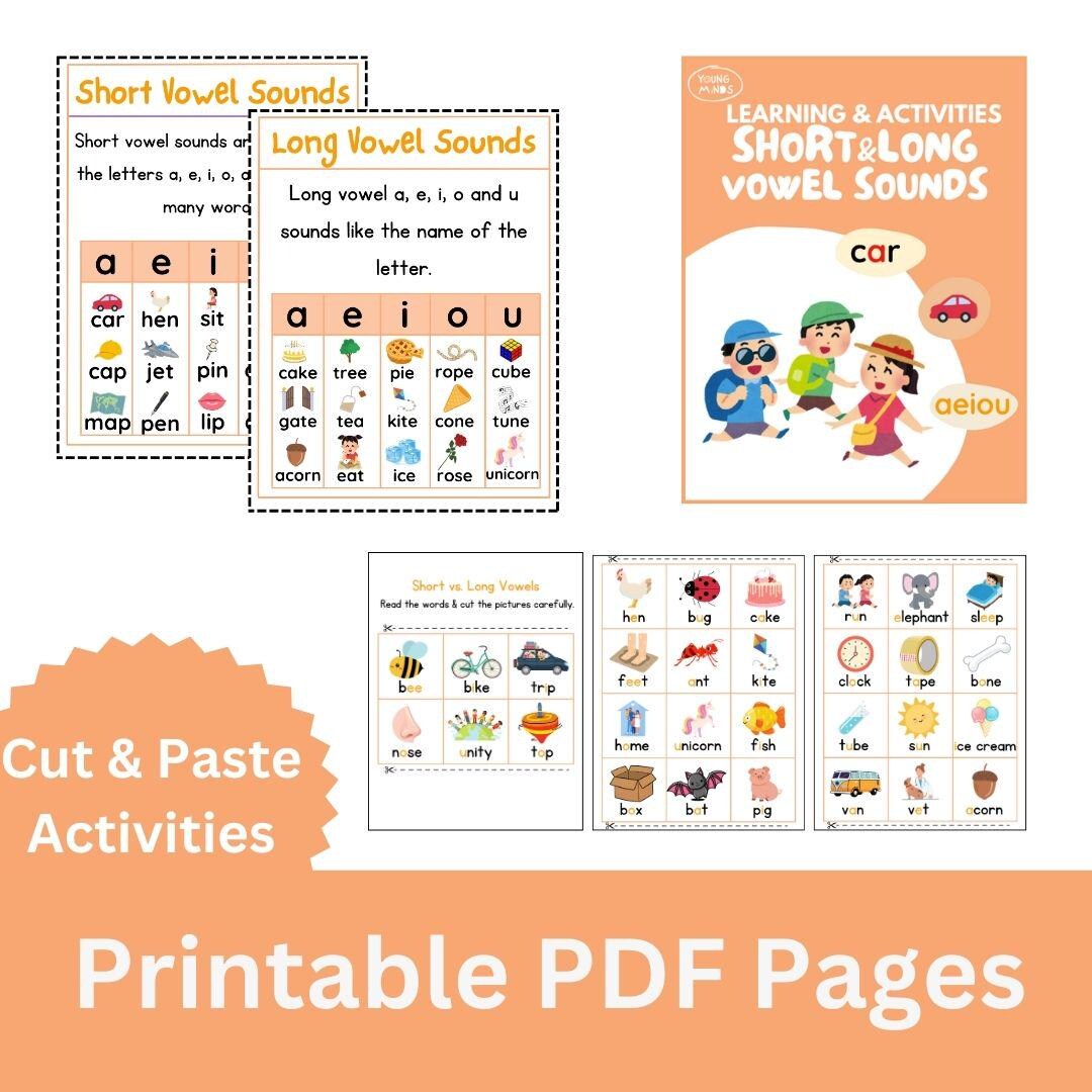 Learn Short and Long Vowel Sounds, Printable Activities, Explanation ...