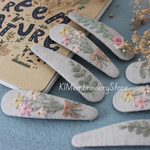 Embroidery Hair Clip - Etsy