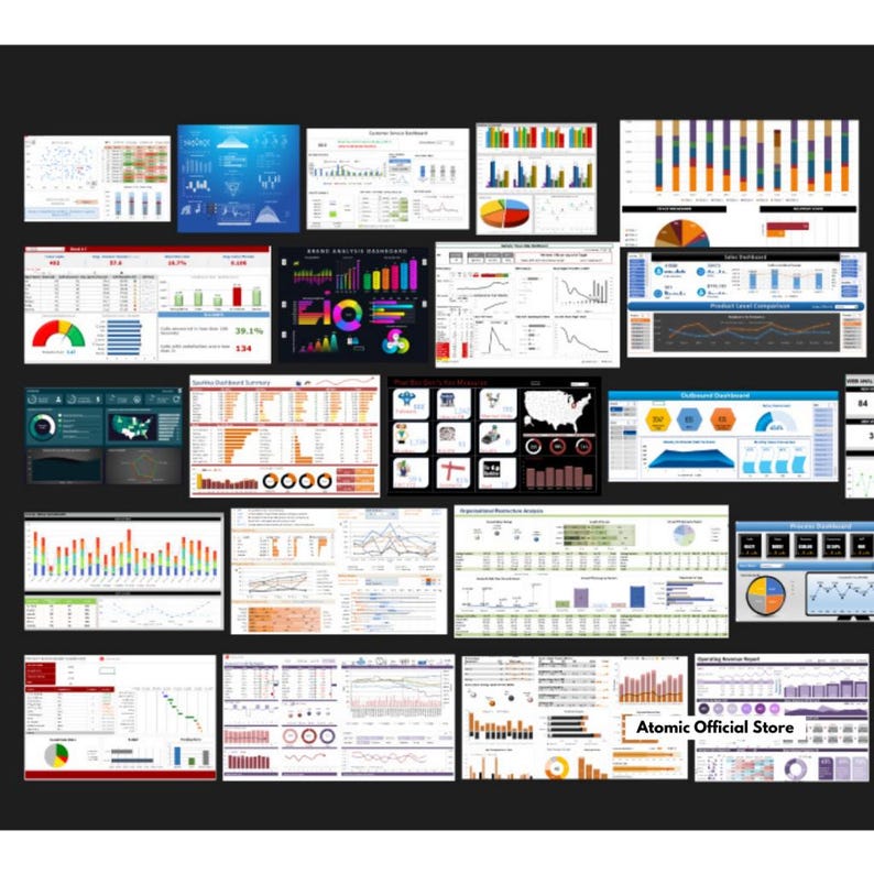 50 Sets Dashboard Excel Template All in One Ultimate Collection | Fully ...