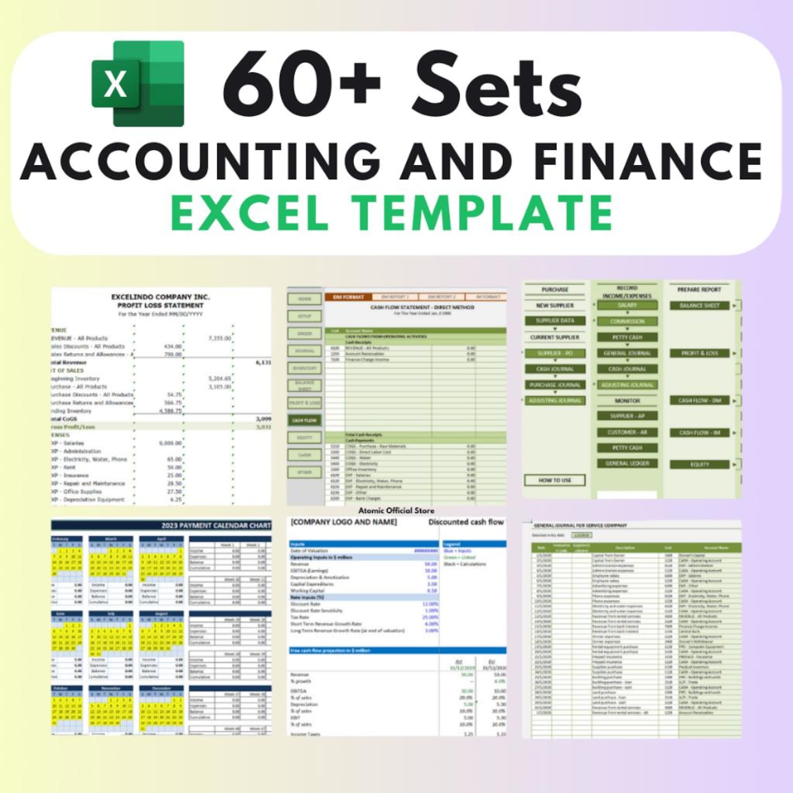 60+ Sets Accounting and Finance Excel Template : Cash Flow ...