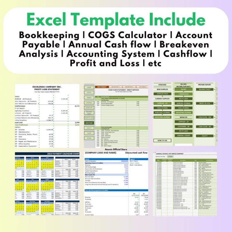 60+ Sets Accounting and Finance Excel Template : Cash Flow ...
