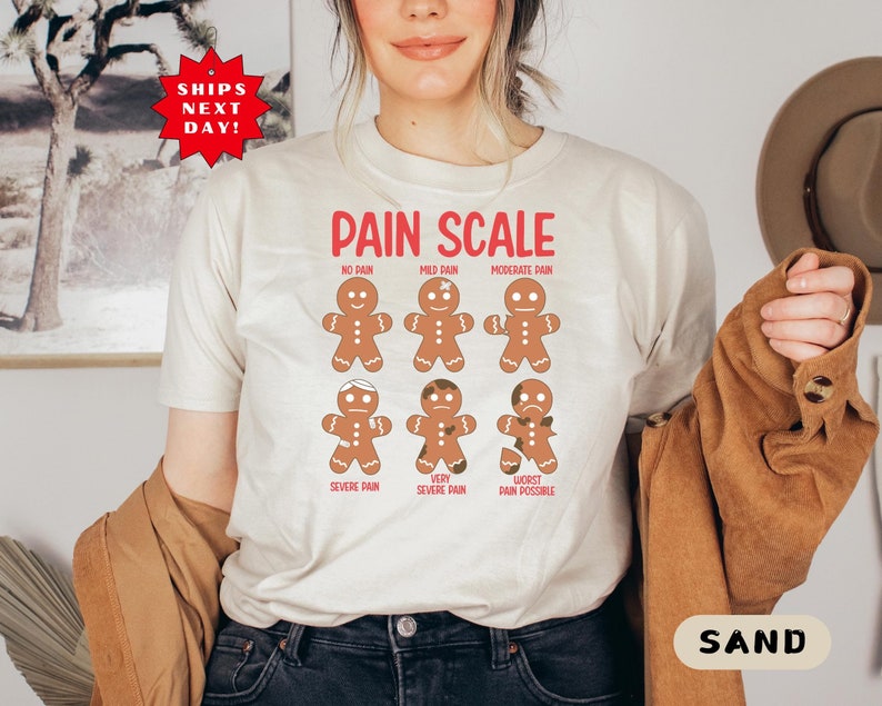 Funny Pain Scale Shirt, Christmas Nurse Shirt, Funny Christmas Shirt ...
