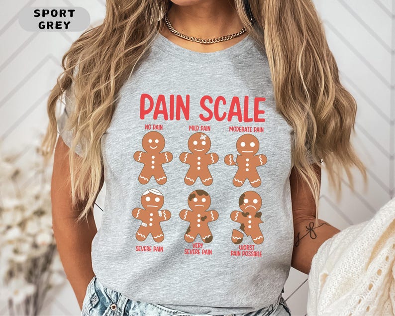 Funny Pain Scale Shirt, Christmas Nurse Shirt, Funny Christmas Shirt ...