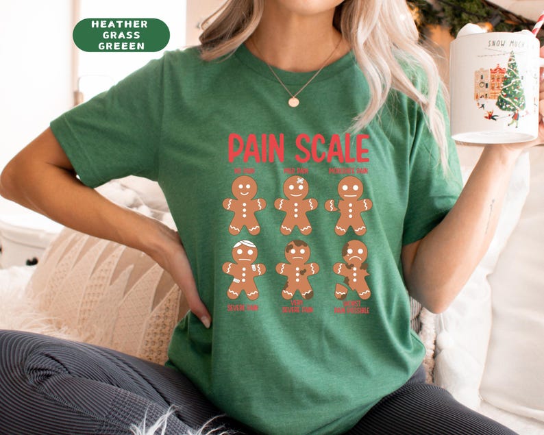 Funny Pain Scale Shirt, Christmas Nurse Shirt, Funny Christmas Shirt ...