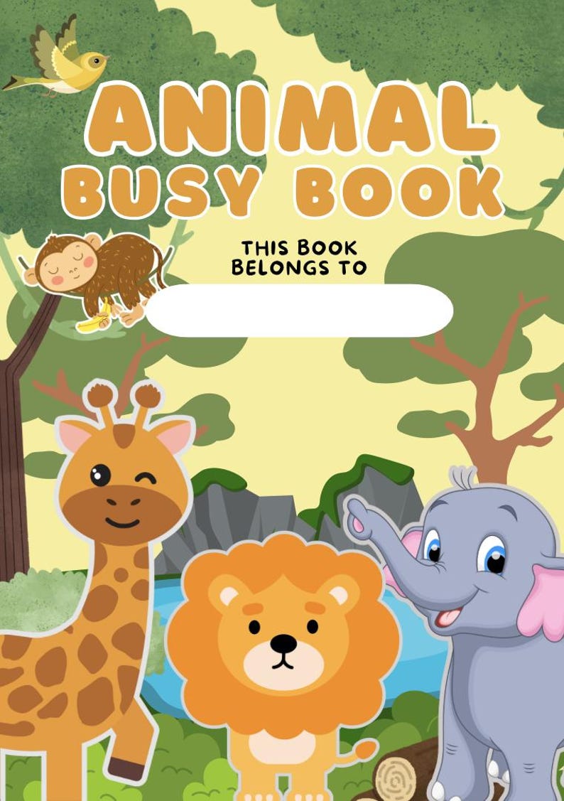 Kids Busy Book Childrens Animal Busy Book Toddler Busy Book First Busy ...