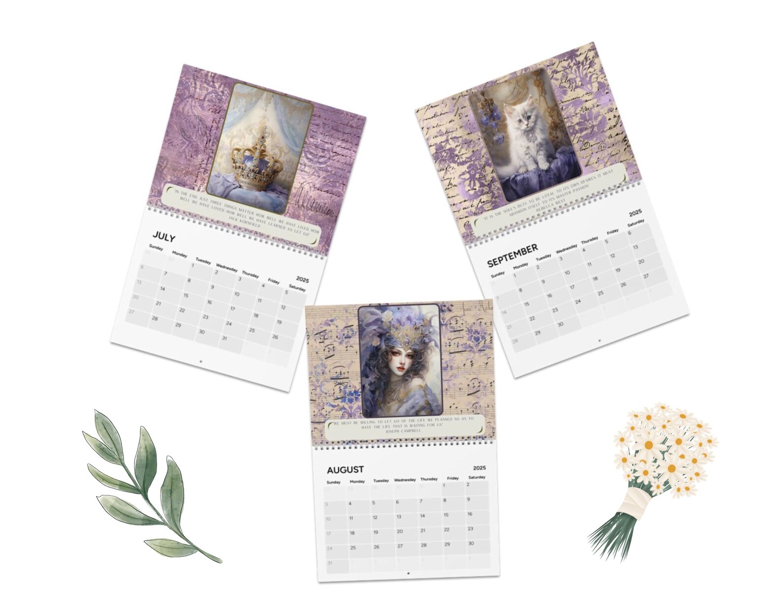 Lavender Inspired Elegant Calendar 2025 Nature and Theme Provence ...