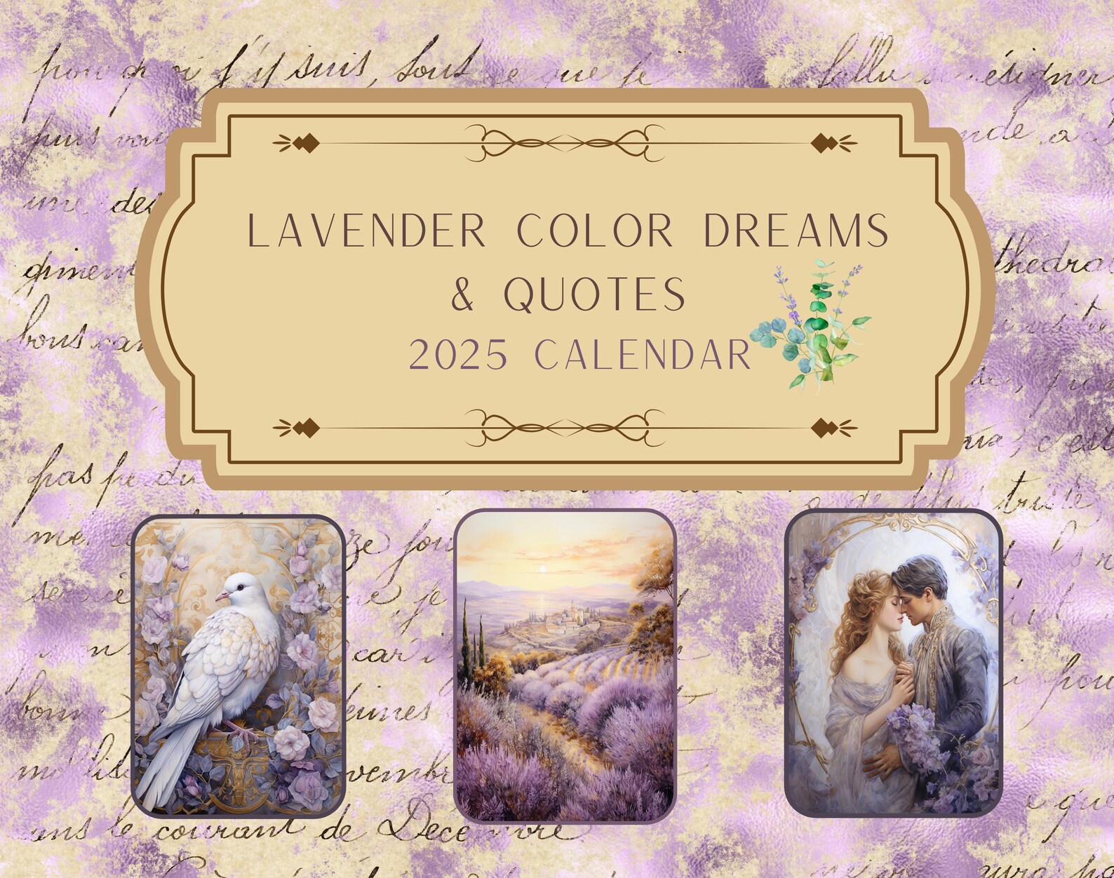 Lavender Inspired Elegant Calendar 2025 Nature and Theme Provence ...