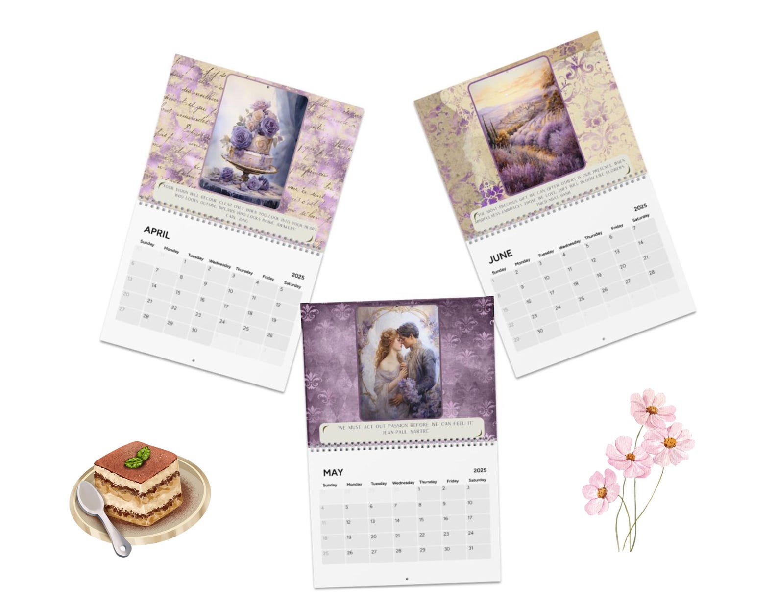 Lavender Inspired Elegant Calendar 2025 Nature and Theme Provence ...