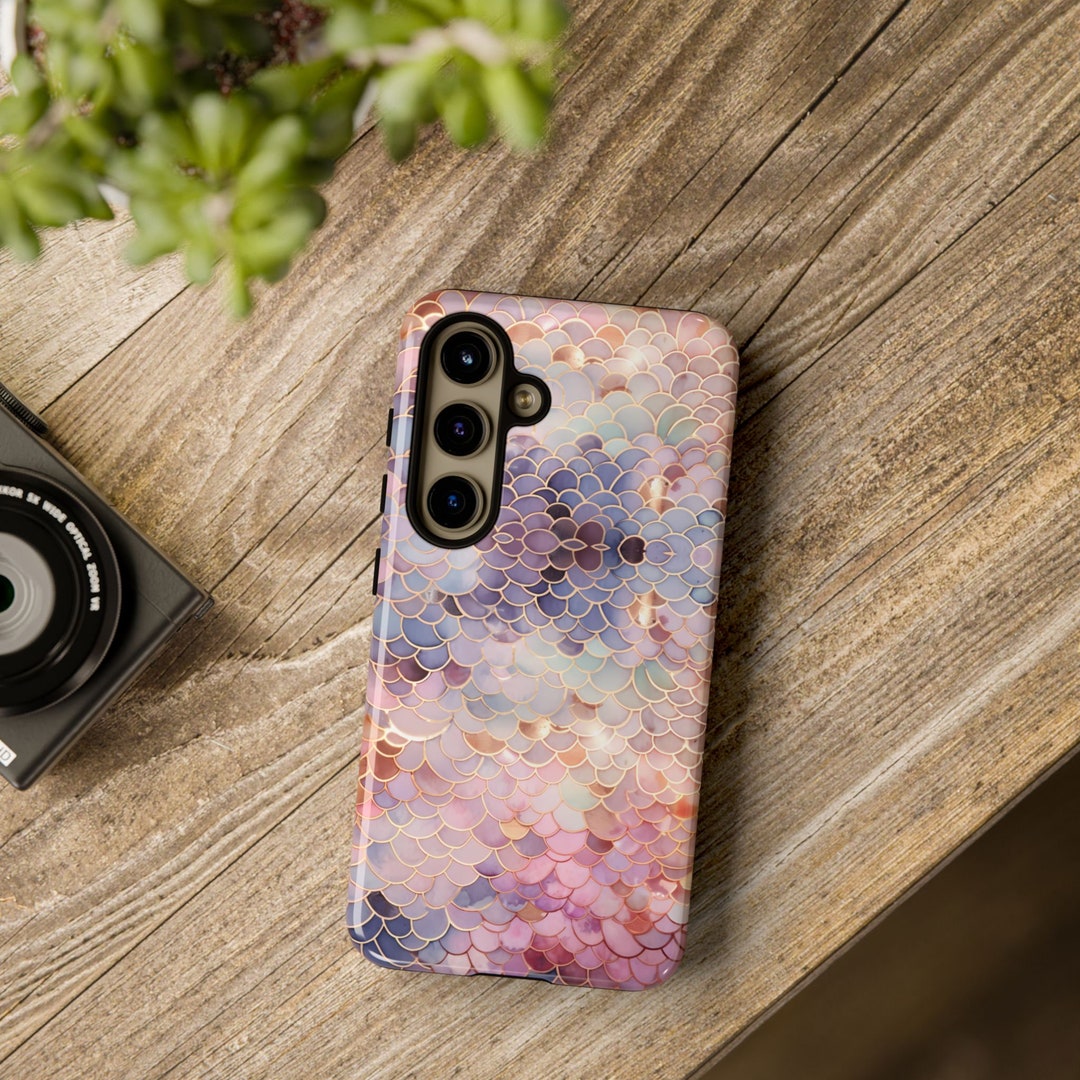 Mermaid Magic Rose Gold Glitter Skin Pattern Gift for Her Tough Phone ...