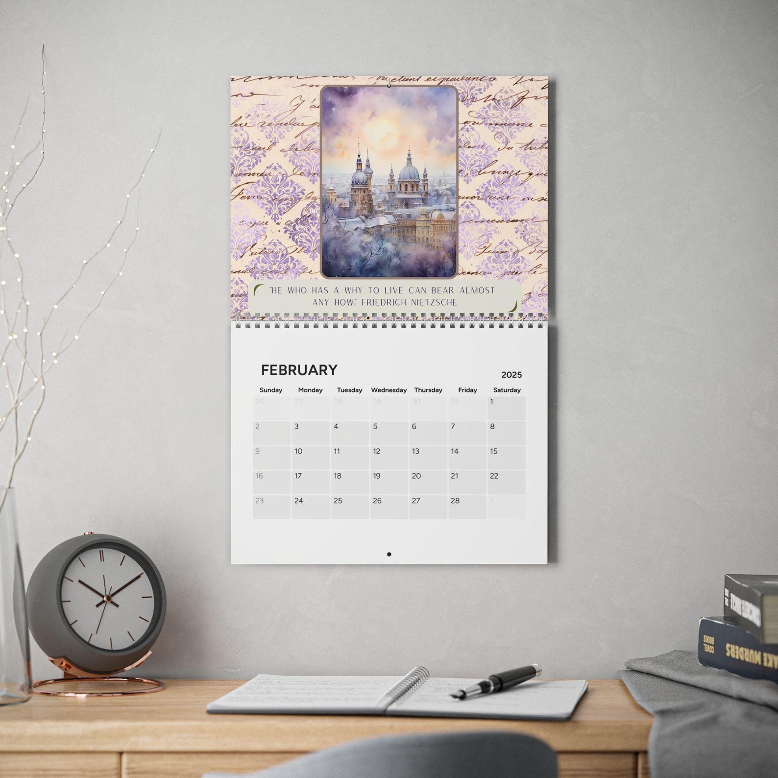 Lavender Inspired Elegant Calendar 2025 Nature and Theme Provence ...