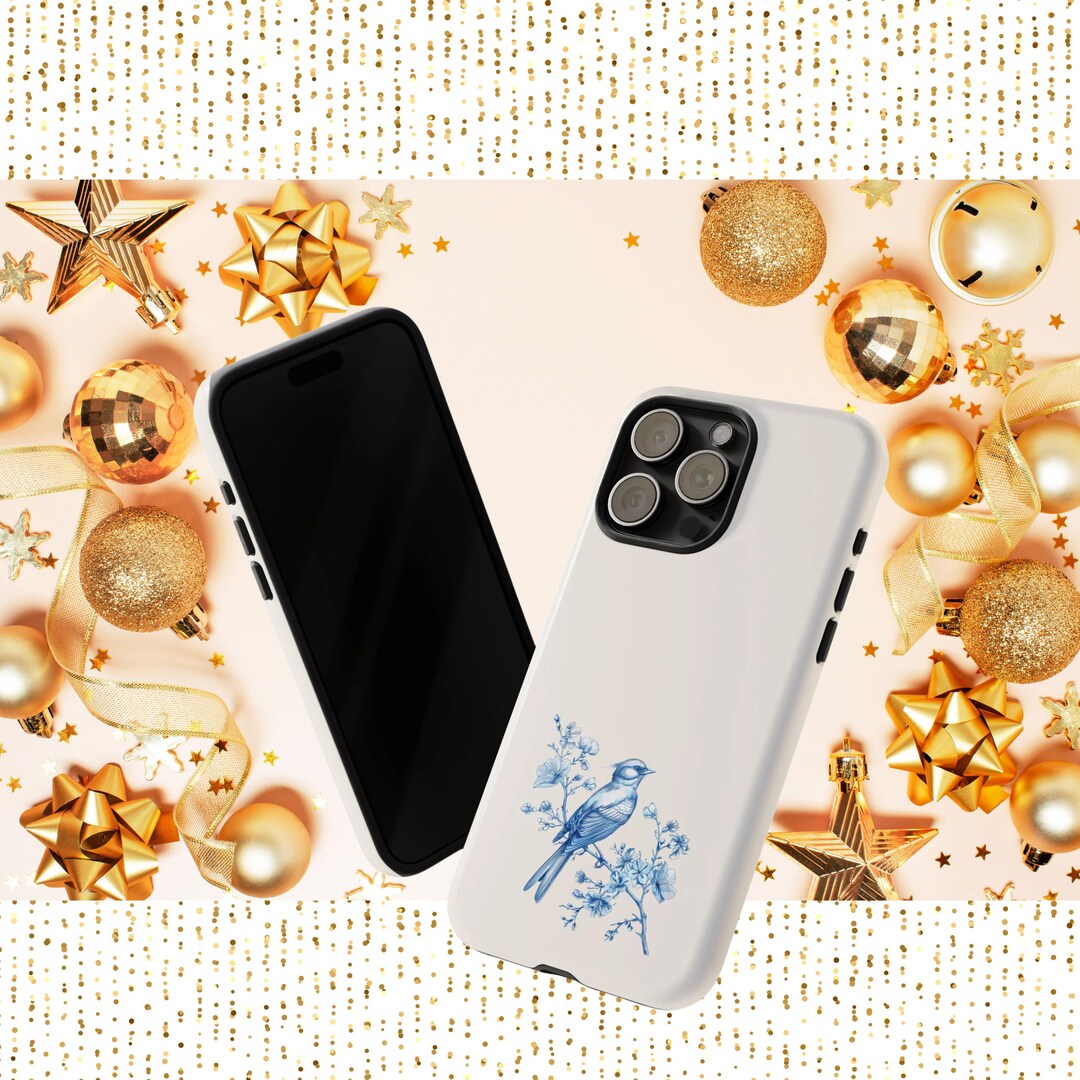 Toile De Jouy Blue Bird Phone Case: French Style Gift - Etsy