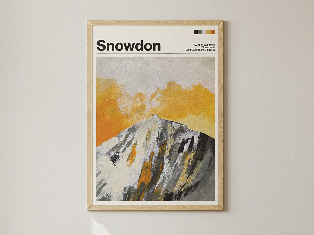 Snowdon pdf in Snowdonia National Park Wales Travel Poster With ...