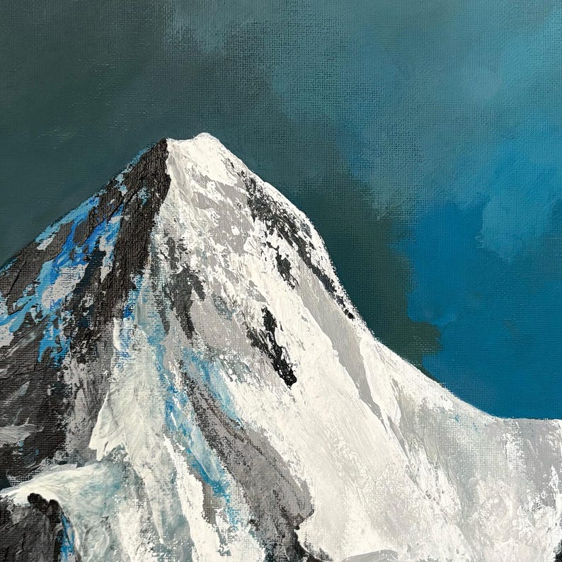 K2 – Abstract Contemporary Mountain Poster Print - Etsy