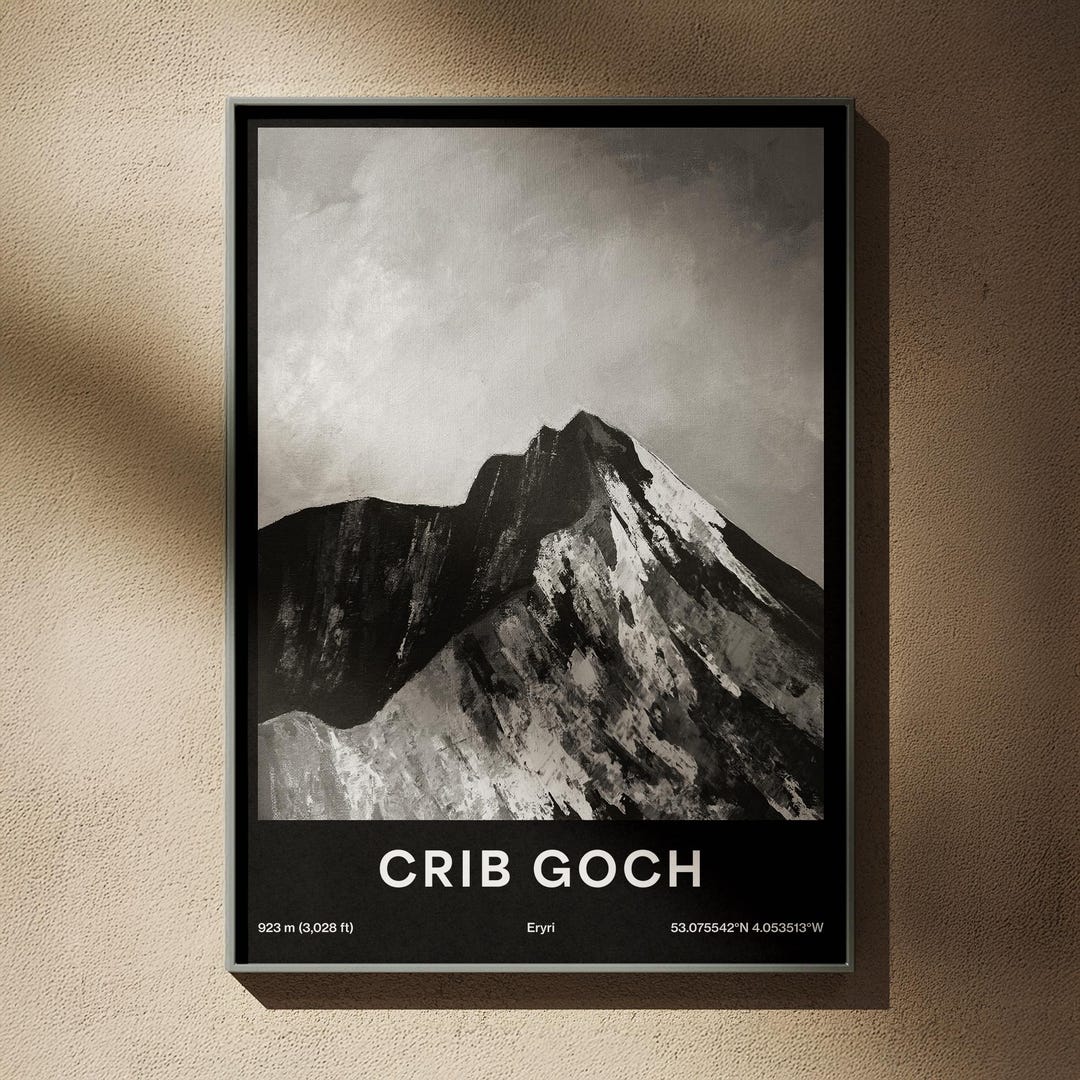 Crib Goch Print – Snowdonia National Park, Modern Abstract Art - Etsy