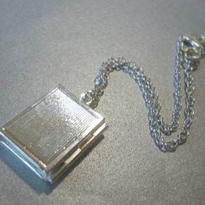 Silver Book Locket Necklace, Storybook Memory Jewelry - Etsy