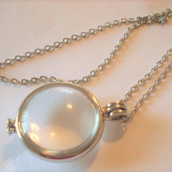 Silver Glass Lockets - Etsy