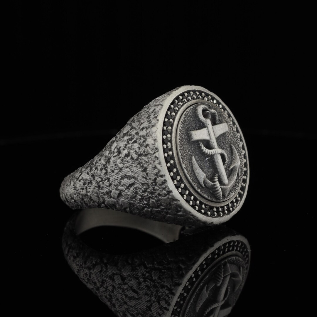 Sailor Ring, Anchor Ring, 925 Sterling Silver Ring Scandinavian Viking ...