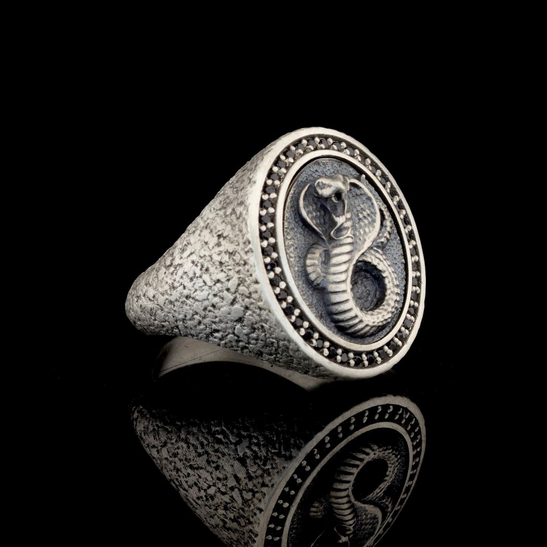 Cobra Silver Ring, Custom Ring Draco Ring, Snake Ring, Sterling Cobra ...