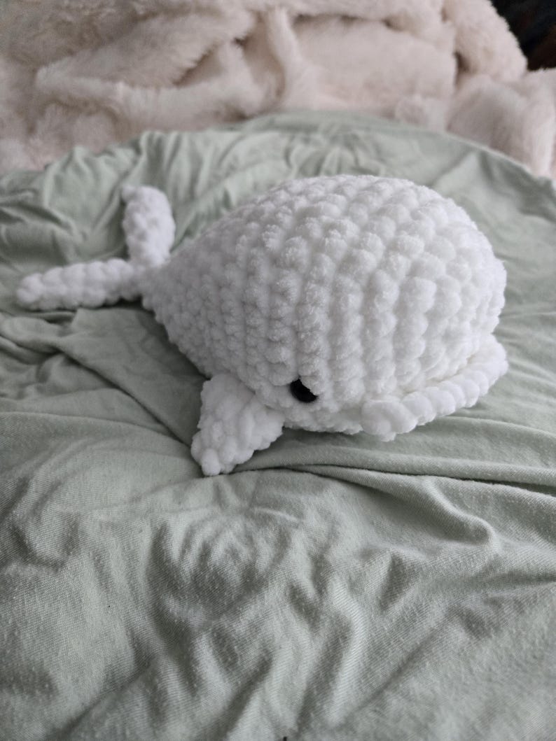 Cute Baby Beluga Whale Crochet Stuffed Animal Plushie - Etsy