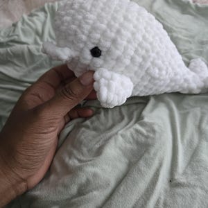 Cute Baby Beluga Whale Crochet Stuffed Animal Plushie - Etsy