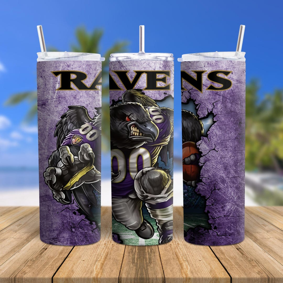 Baltimore Ravens Game Day Tumbler, 20oz Skinny Stainless Steel W/ Lid ...