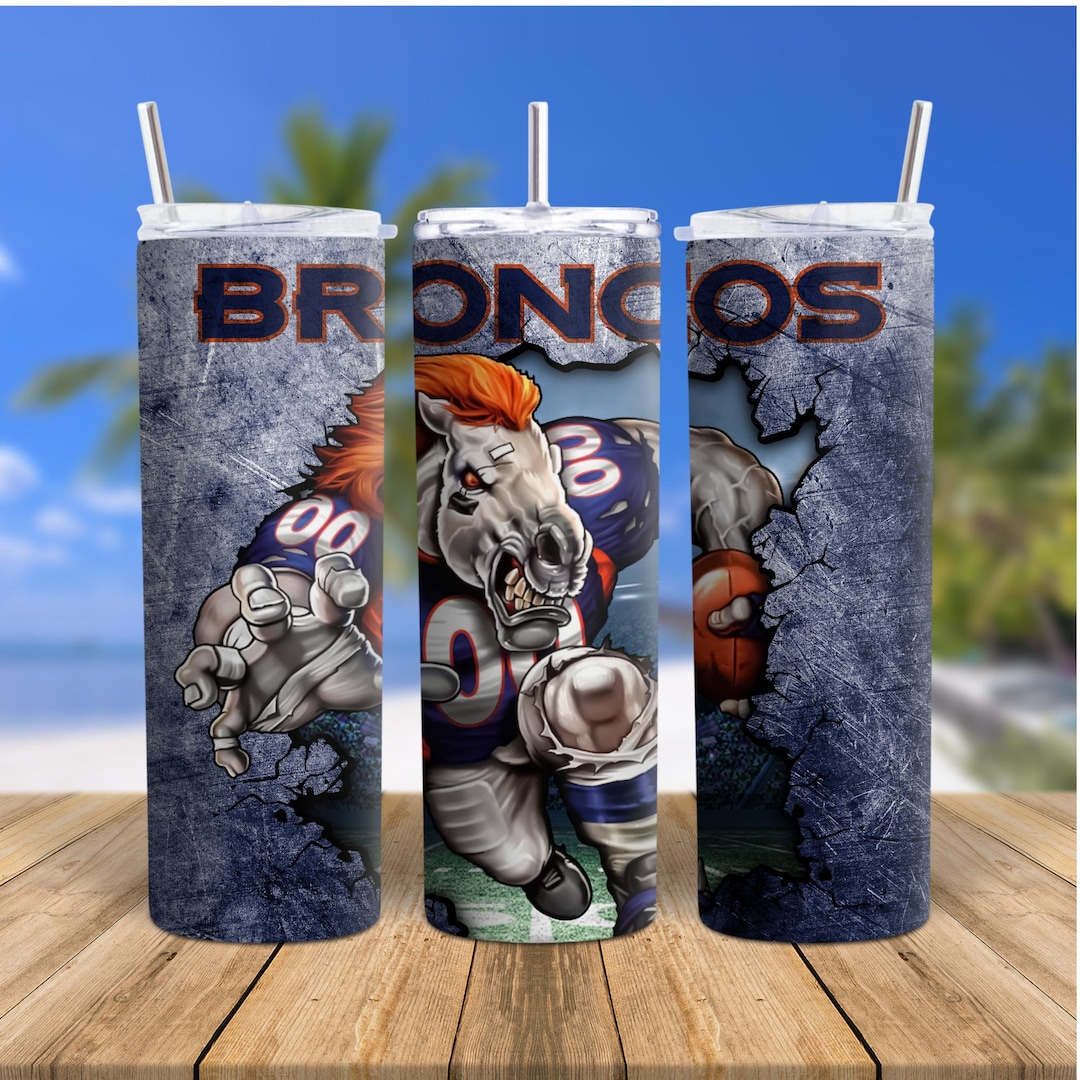 Denver Broncos Game Day Tumbler, 20oz Skinny Stainless Steel W/ Lid ...