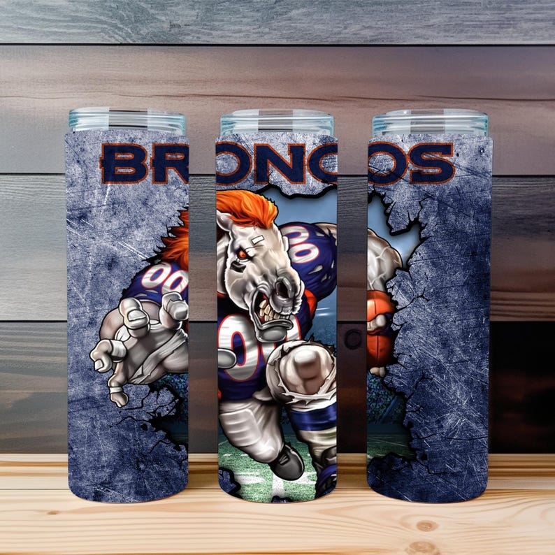 Denver Broncos Game Day Tumbler, 20oz Skinny Stainless Steel W/ Lid ...