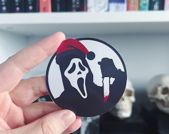 Ghostface Heart Sticker - Etsy