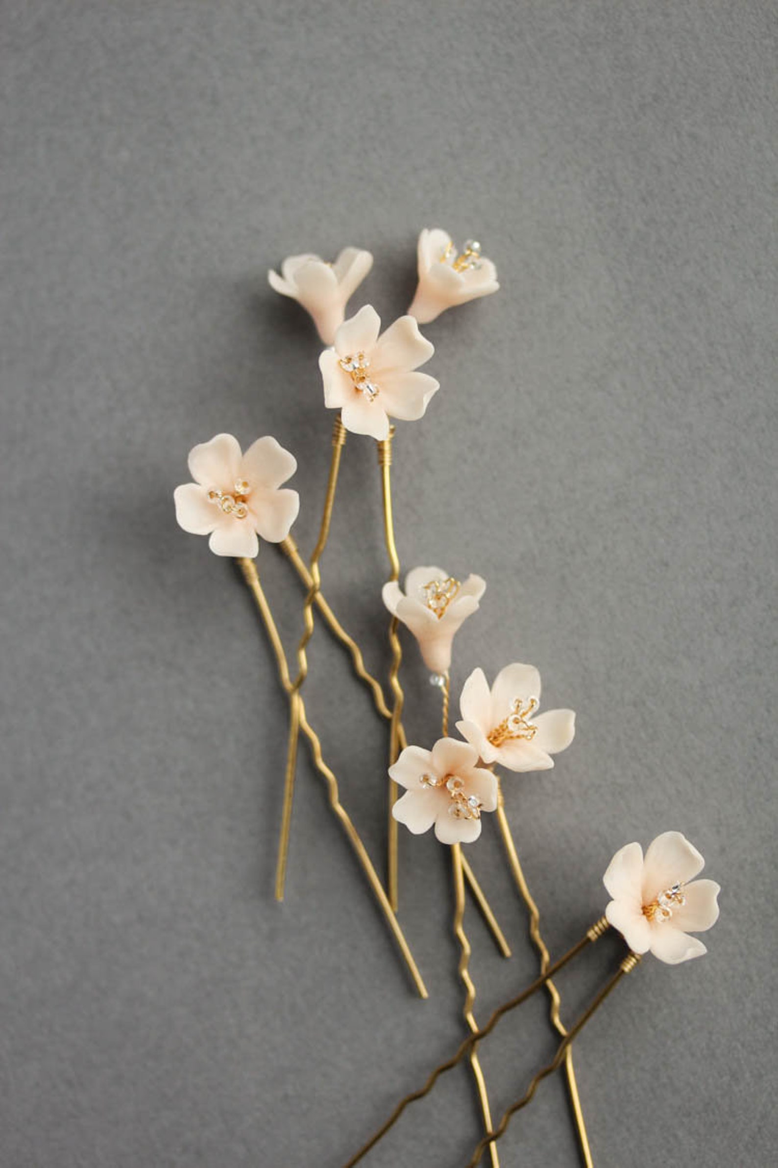 WHISPER Floral Hair Pins Wedding Hair Flowers Floral Hair - Etsy