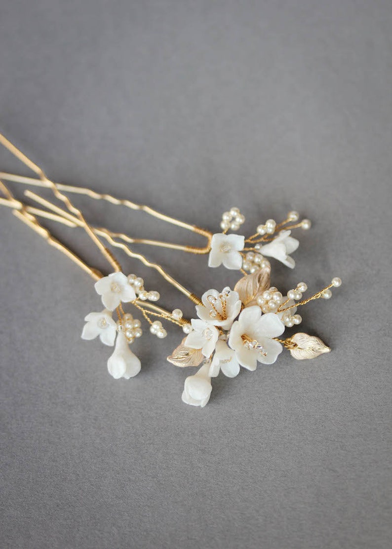 PETITE PINS | Bridal Hair Pins, Wedding Hair Pieces With Dainty Florals ...