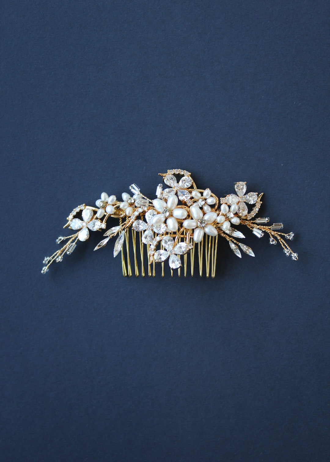 ESTHER | Crystal Bridal Headpiece, Wedding Hair Piece, Bridal Hair Comb ...