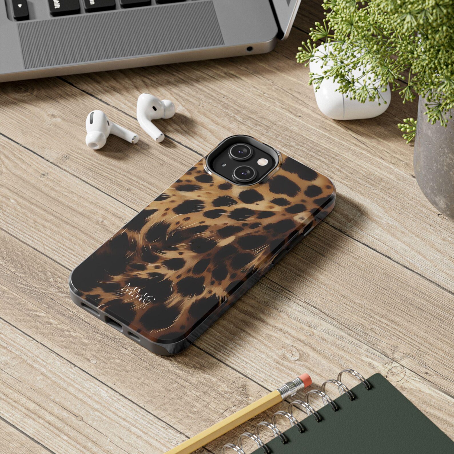New Handdrawn Modern Vintage Style Leopard Print Phone Case | Animal ...