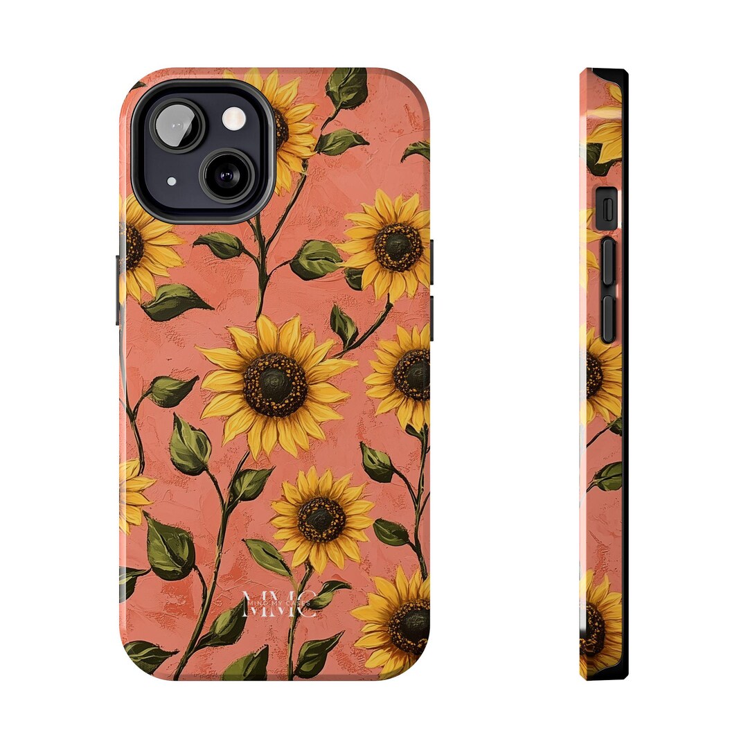 Handdrawn Painted Sunflower Phone Case | Colorful Flower Phone Case ...