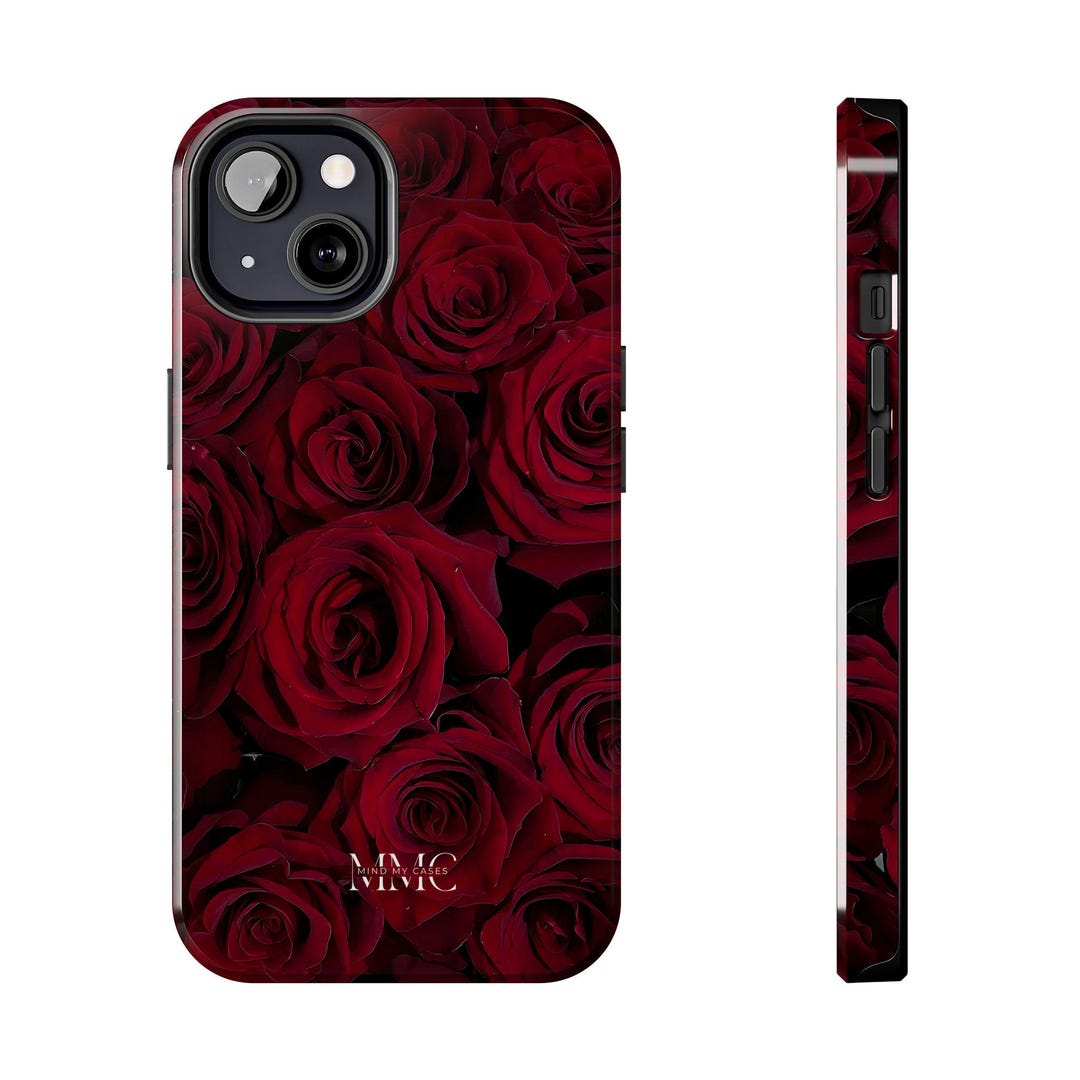 Romantic Red Rose Pattern Phone Case | Floral Valentines Day Gift | Red ...